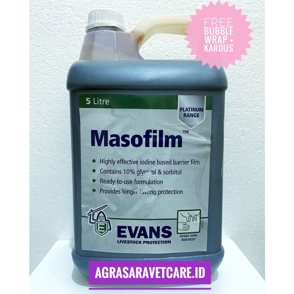 Jual MASOFILM 5 LITER (KEMASAN ORIGINAL)- untuk dipping ambing sapi ...