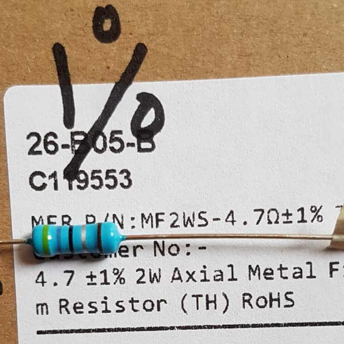 Jual Resistor 4R7 4.7 Ohm 2W 1% MF TAIWAN | Shopee Indonesia