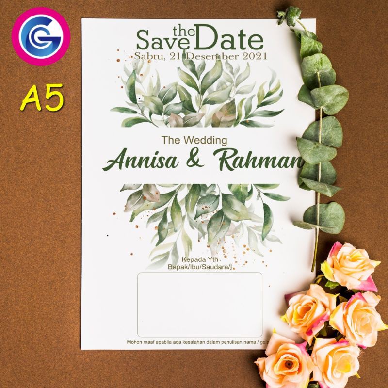 Jual Undangan Pernikahan Desain Cantik & Elegan Model A5 | Shopee Indonesia