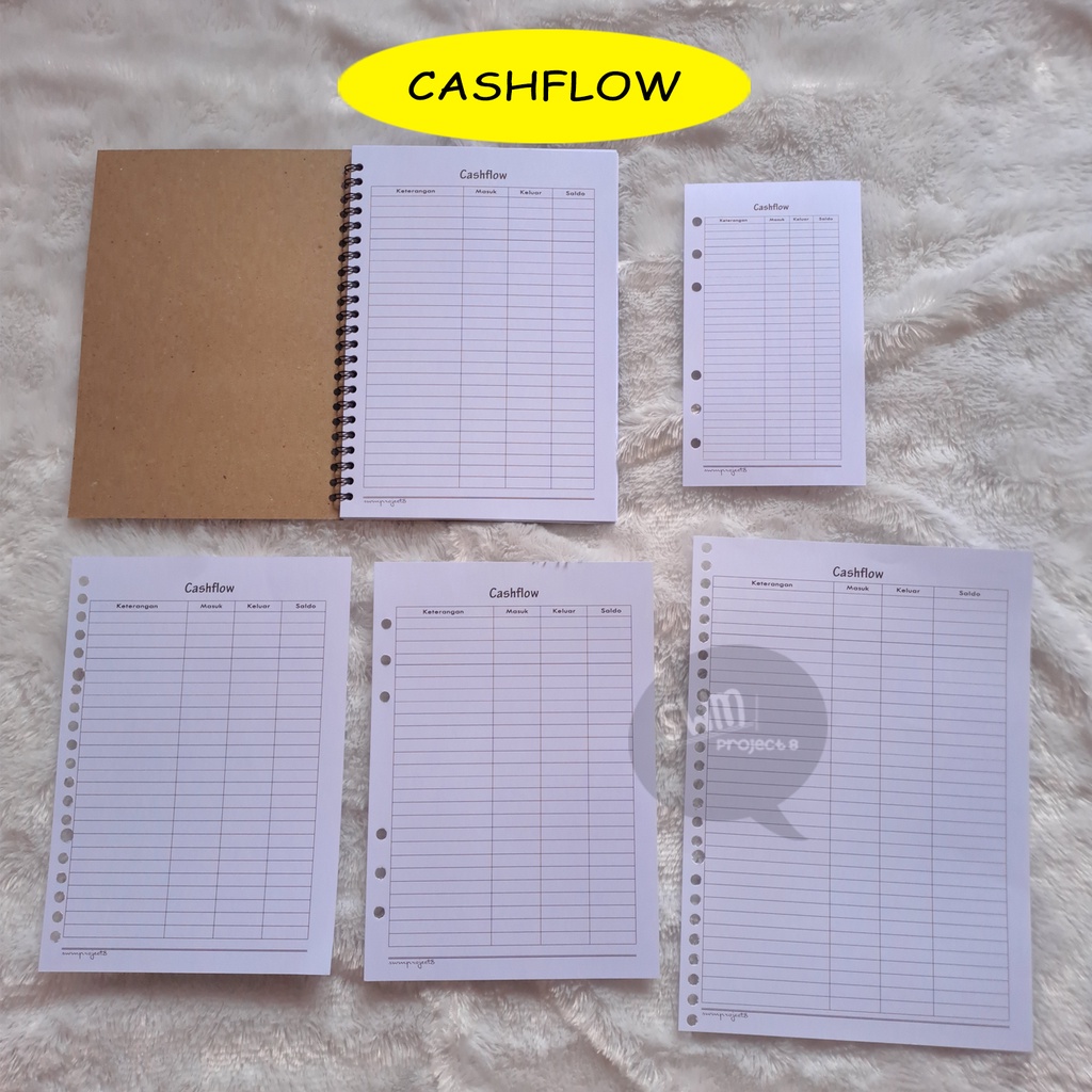 Jual [BUY10 FREE1] planner cashflow - refill loose leaf kertas isi ...