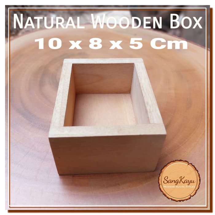 Jual SangKayu Wooden Storage Box 10x8x5 Full Kayu Kotak Penyimpanan ...