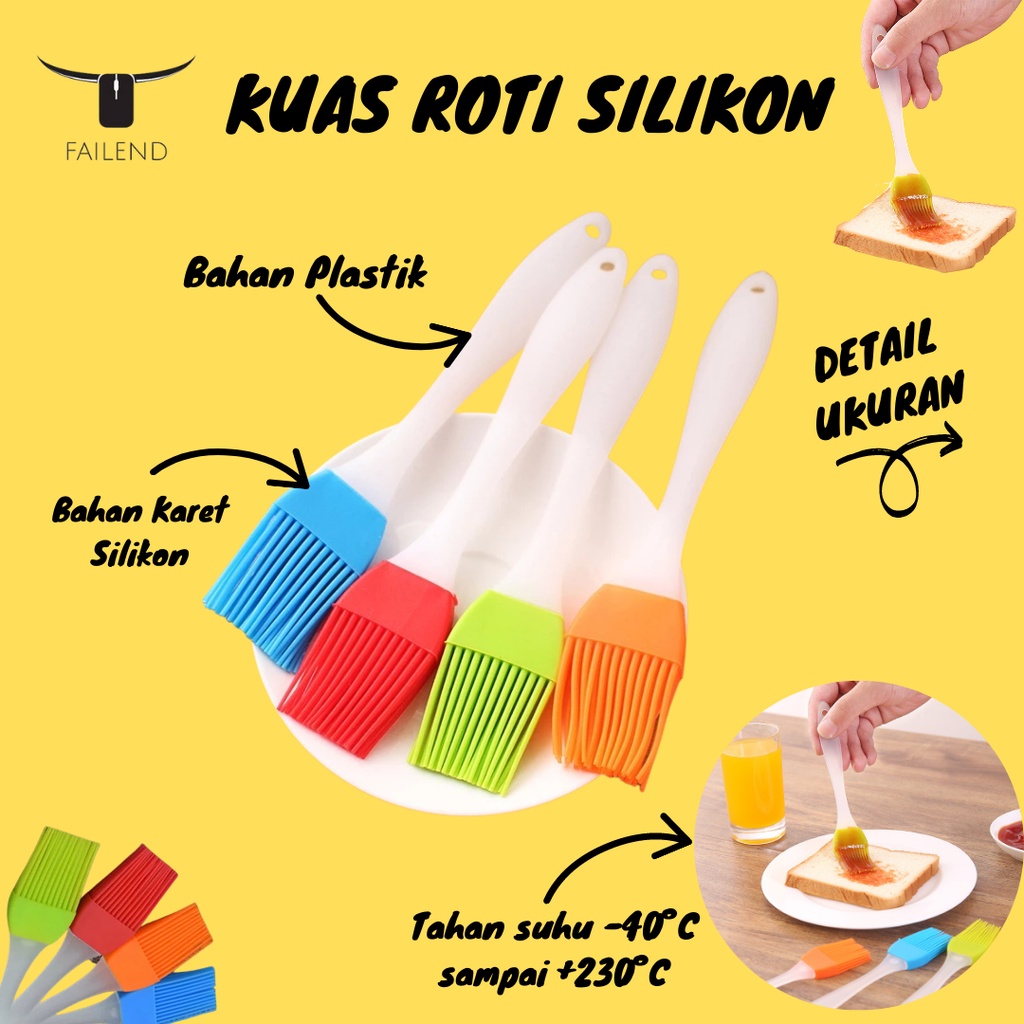 Jual Kuas Silikon Roti Barbeque food brush silicone cake mentega Tahan ...