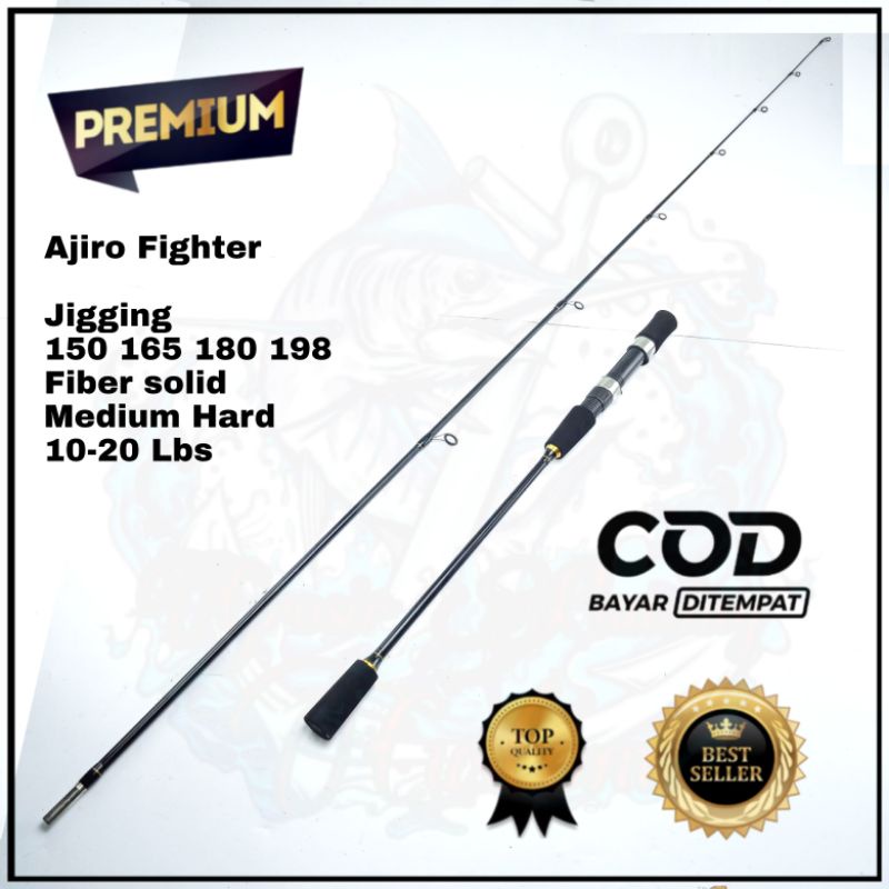 Jual joran pancing jigging laut ajiro fighter fiber solid 150 165 180 198 cm murah kuat | Shopee ...