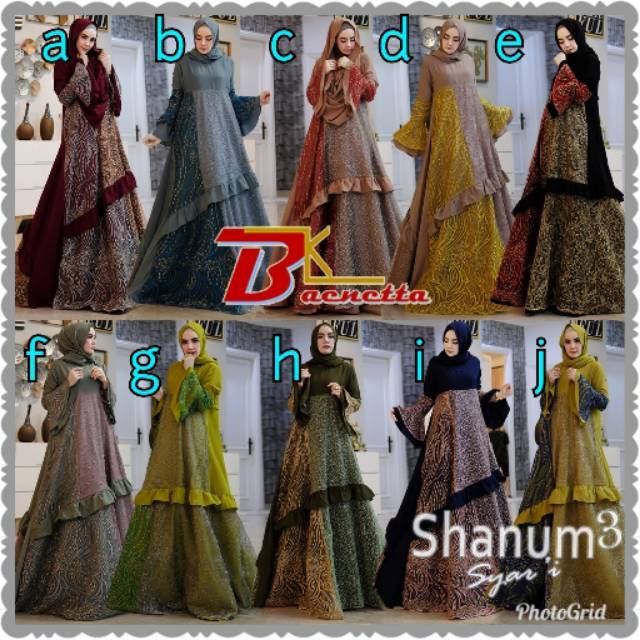 Jual SHANUM VOL3 (SET DRESS + HIJAB) | Shopee Indonesia