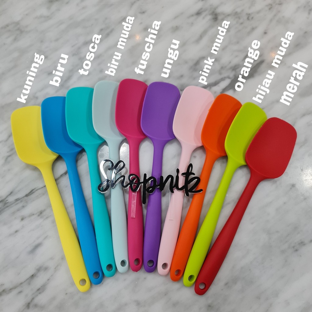 Jual Spatula sendok BESAR sutil silicone tahan panas food grade 28CM ...