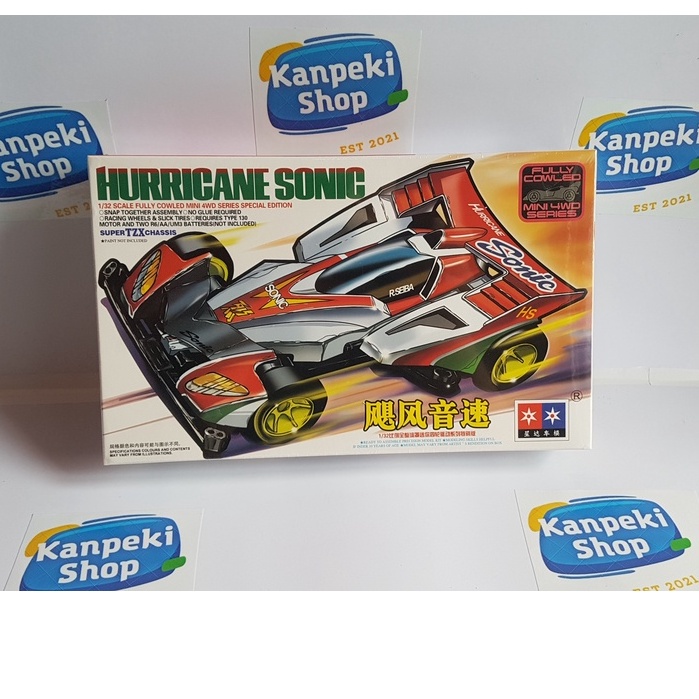 Jual Rep. Tamiya Mini 4wd Merk Daxing Hurricane Sonic Super TZX Chassis ...