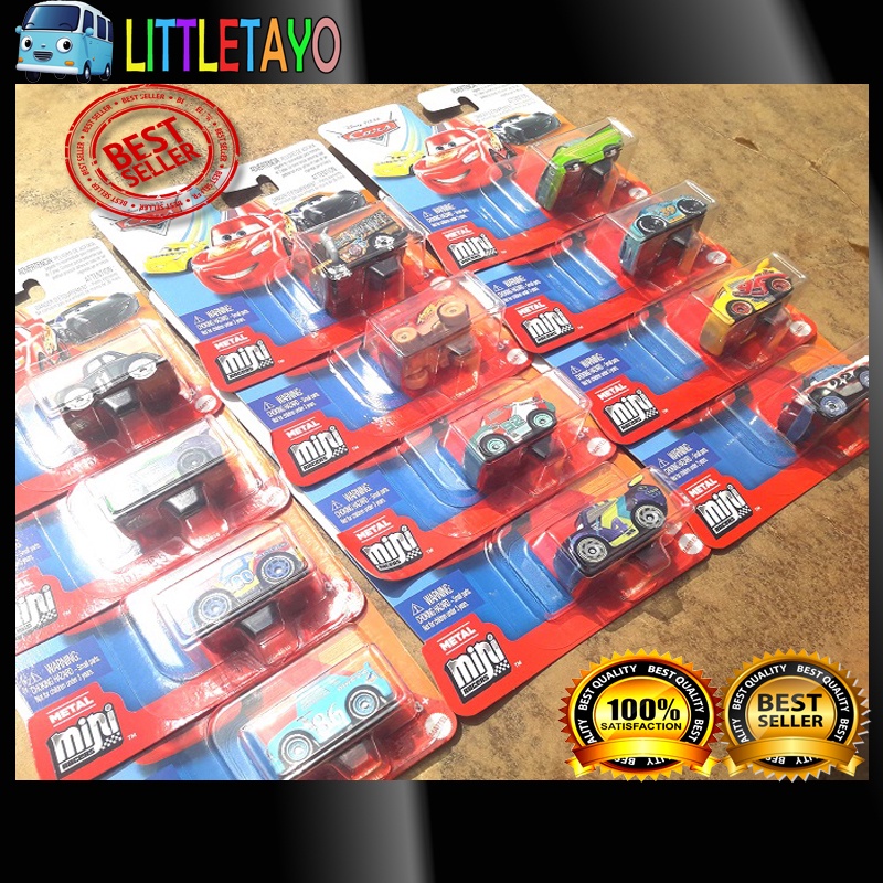 Jual CARS MINI RACER LIGHTNING McQUEEN MUDDY DINOCO CHICK MISS FRITTER ...