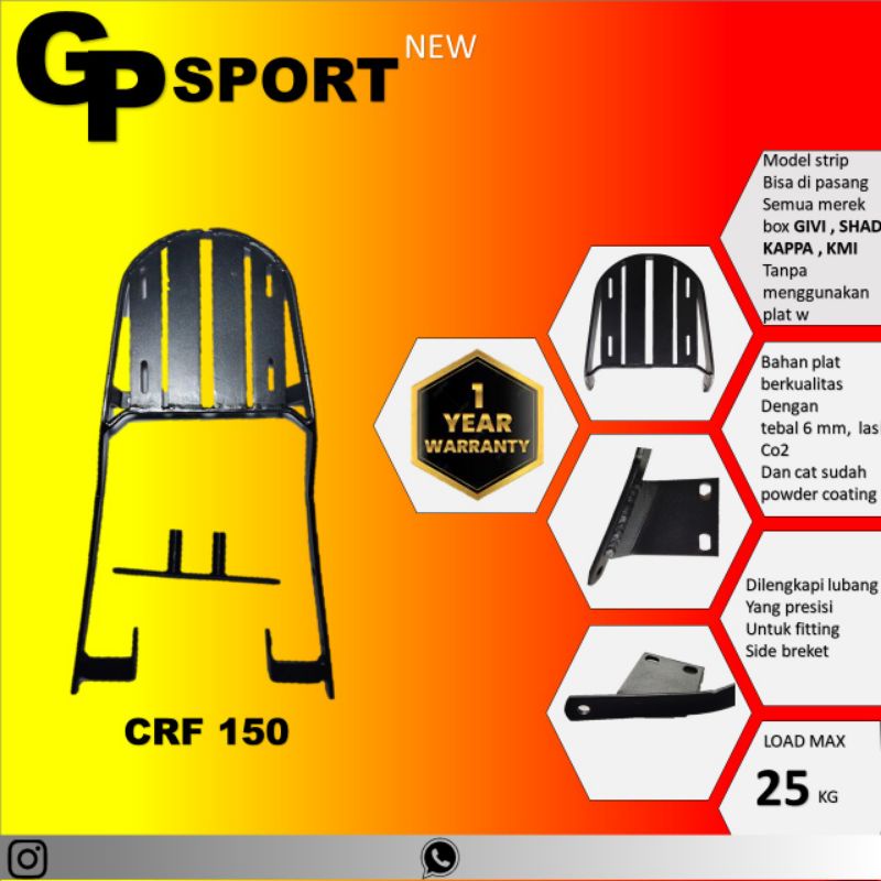 Jual BREKET BOX HONDA CRF 150 GP SPORT | Shopee Indonesia