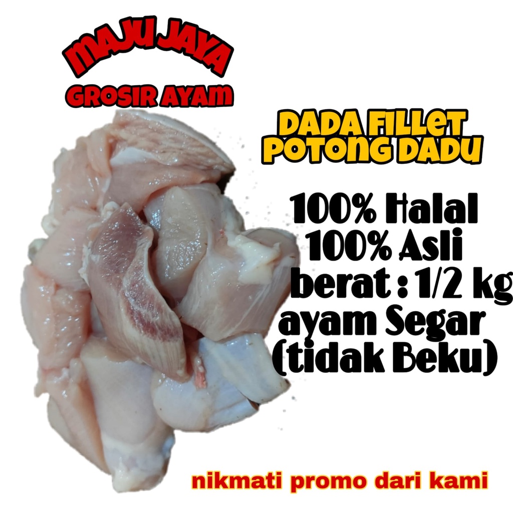 Jual PAHA FILLET POTONG DADU 1/2 KG (500 gr) / PAHA POLOS / PAHA SEGAR ...