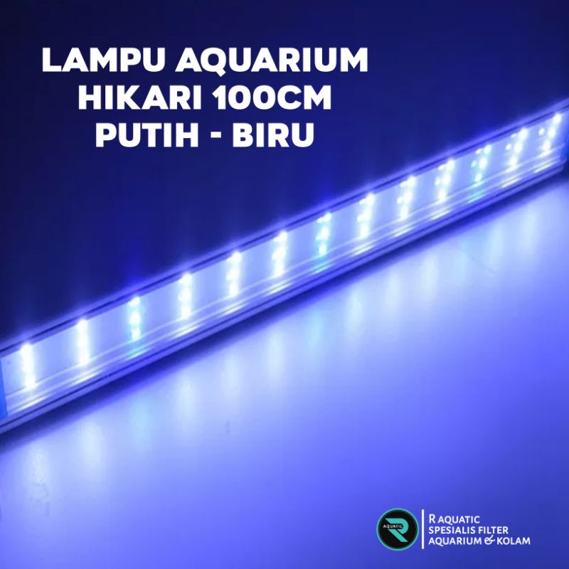 Jual lampu LED gantung aquarium hikari p 1000 2warna putih biru 100 cm ...