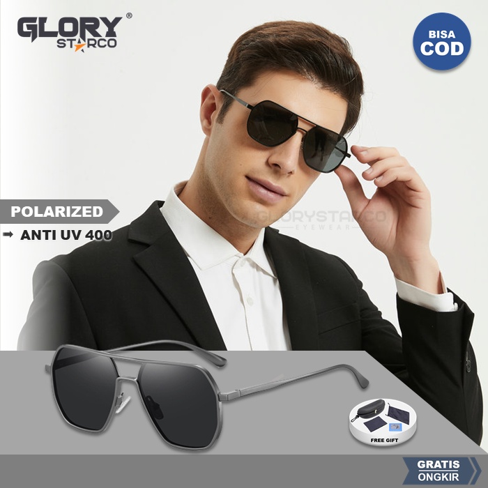 Jual Kacamata Hitam Kotak Gaya Pria Anti UV Polarized Anti Silau 8692 | Shopee Indonesia
