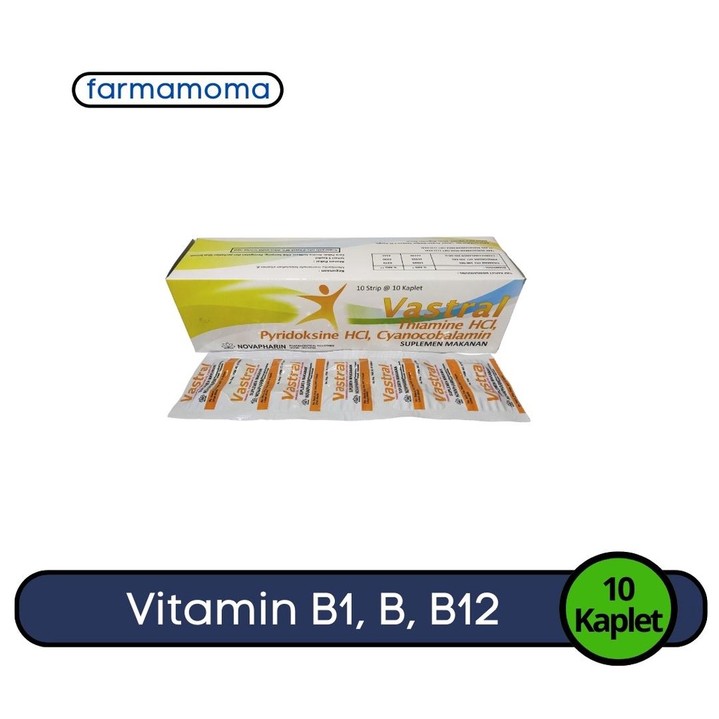 Jual Vastral / Vitamin Neurotropik Novapharin (Suplemen - 1 Strip / 10 ...