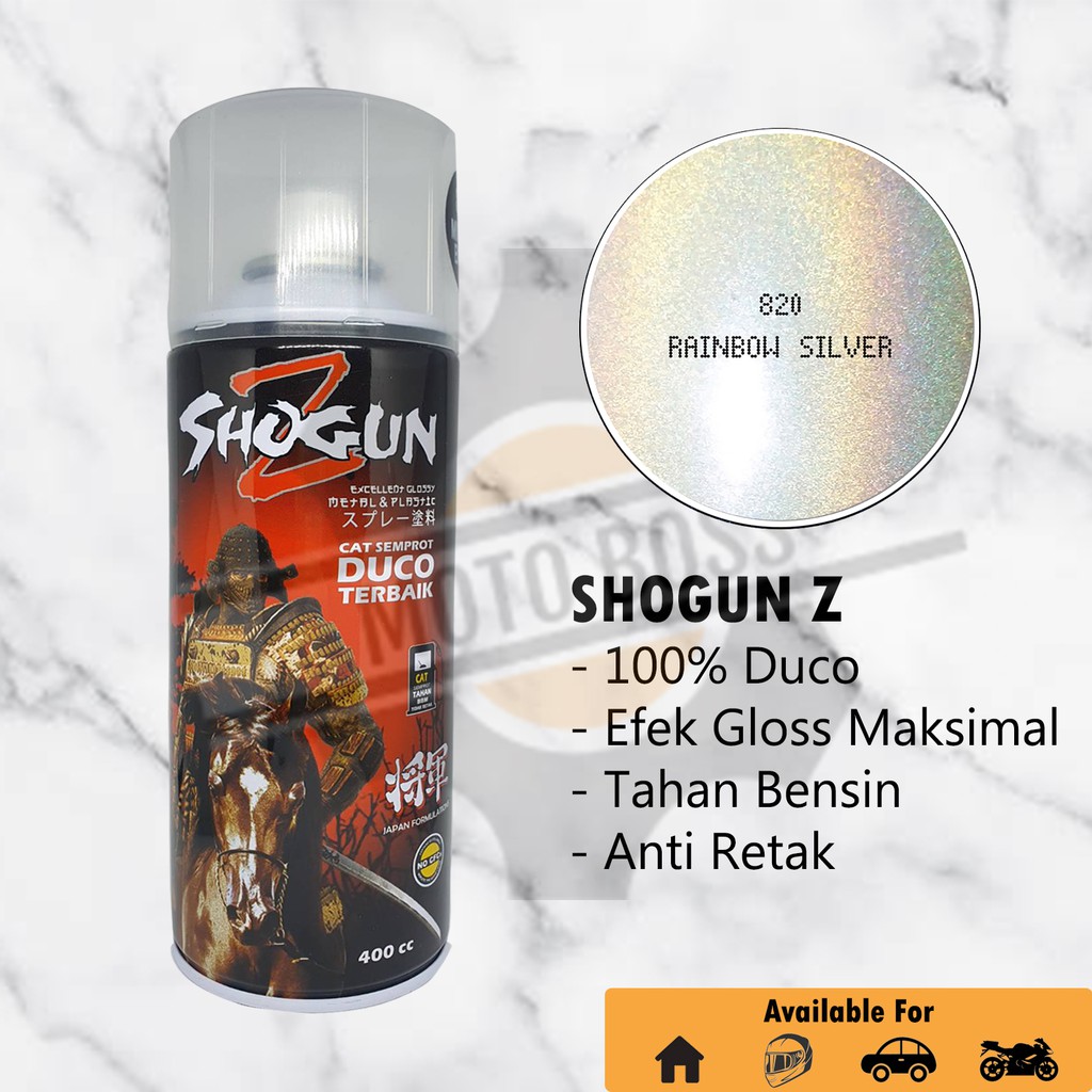 Jual Cat Semprot Shogun Z Rainbow Silver 820 - Pilok Pylox Bunglon ...