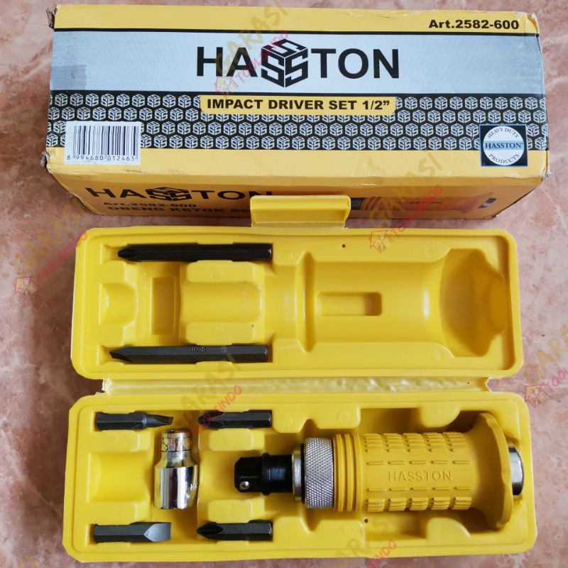 Jual obeng ketok HASSTON PROHEX obeng getok impact driver set obeng ...