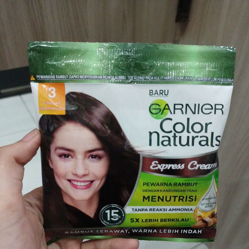 Jual Garnier color naturals semir sachet 3 coklat kehitaman | Shopee ...
