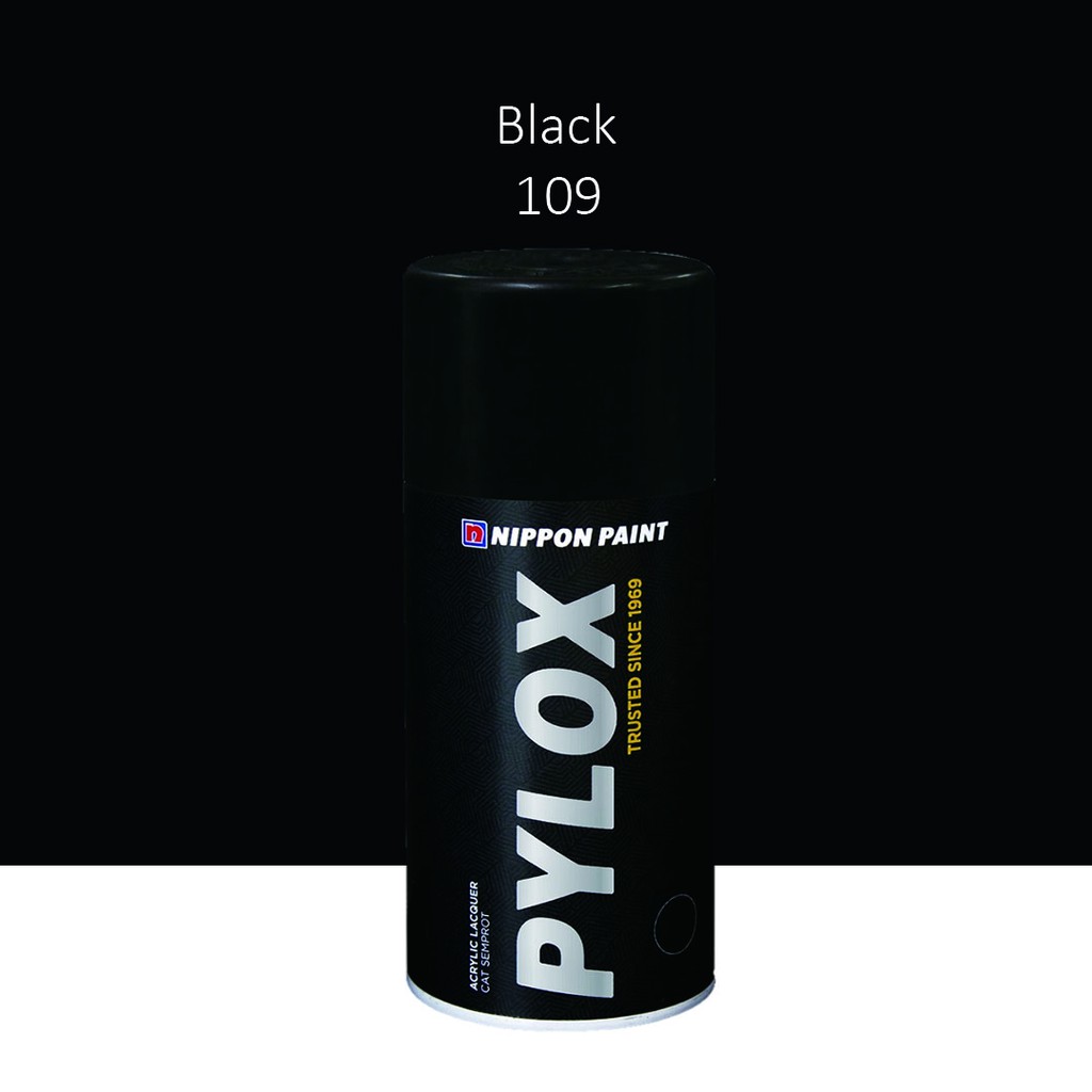 Jual Pylox (Cat Semprot) Nippon Paint Solid Colour Netto 300 cc – Black ...