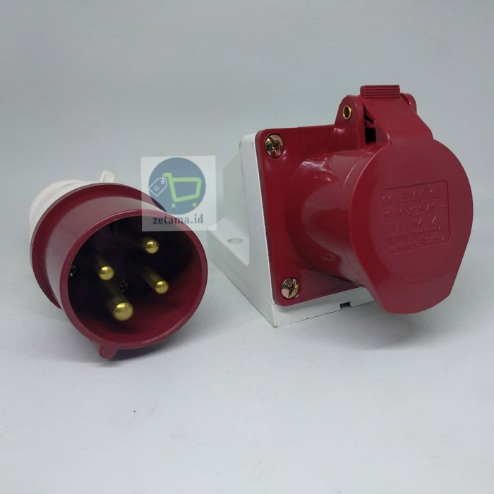 Jual PERTUKANGAN PERLENGKAPAN LISTRIK INDUSTRIAL PLUG 4PIN 16A MALE ...