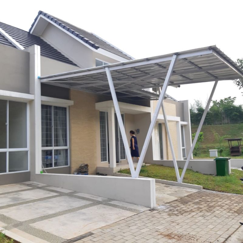 Jual Kanopi Baja Ringan - Pasang Kanopi Baja Ringan Atap Alderon Double ...