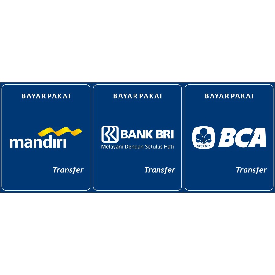 Jual STIKER CUSTOM BAYAR PAKAI BRI, BCA, MANDIRI (PILIH SALAH SATU ...