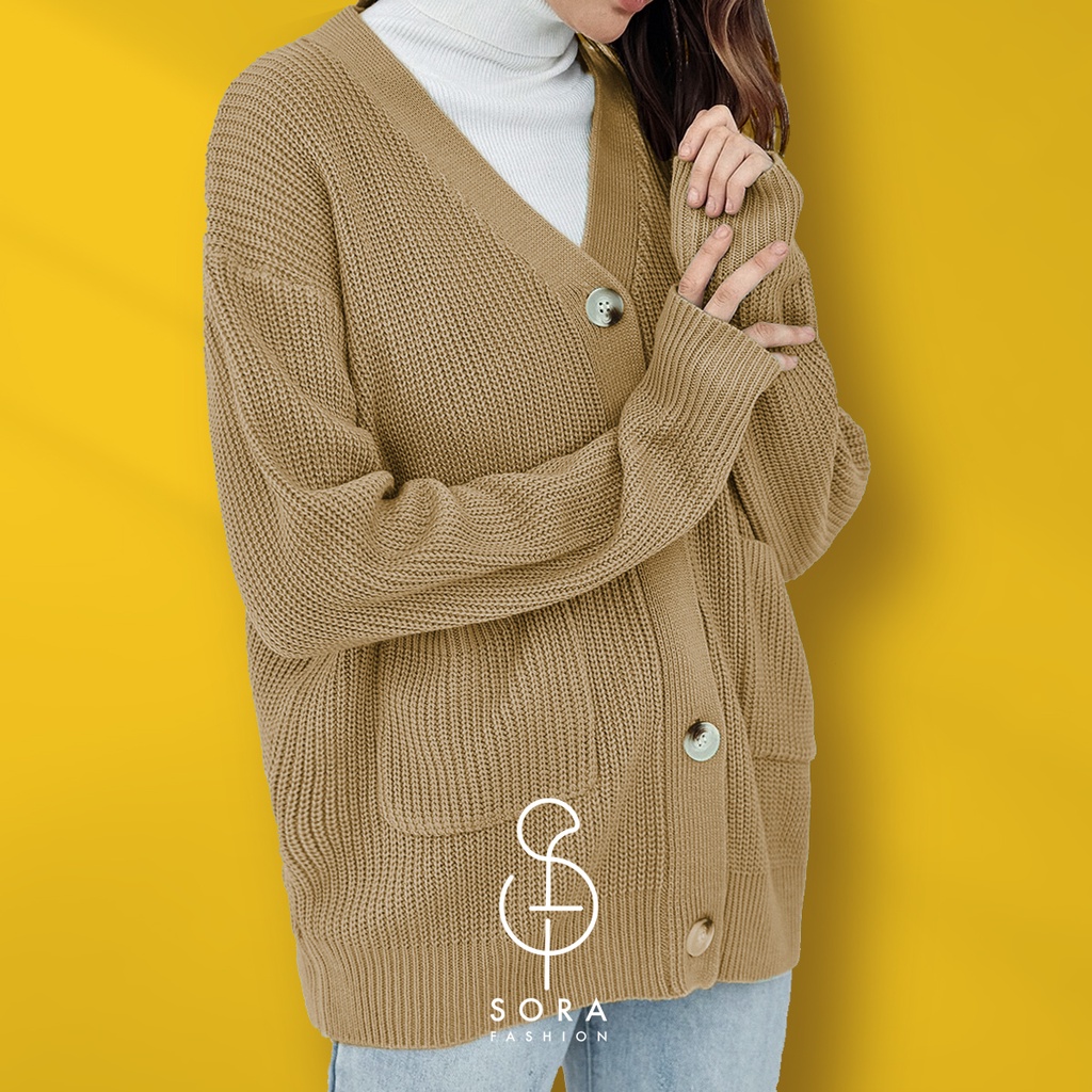 Jual Premium Cardigan Rajut Kancing Wanita Korea Jumbo Oversize Kardigan polos Tebal | Shopee ...