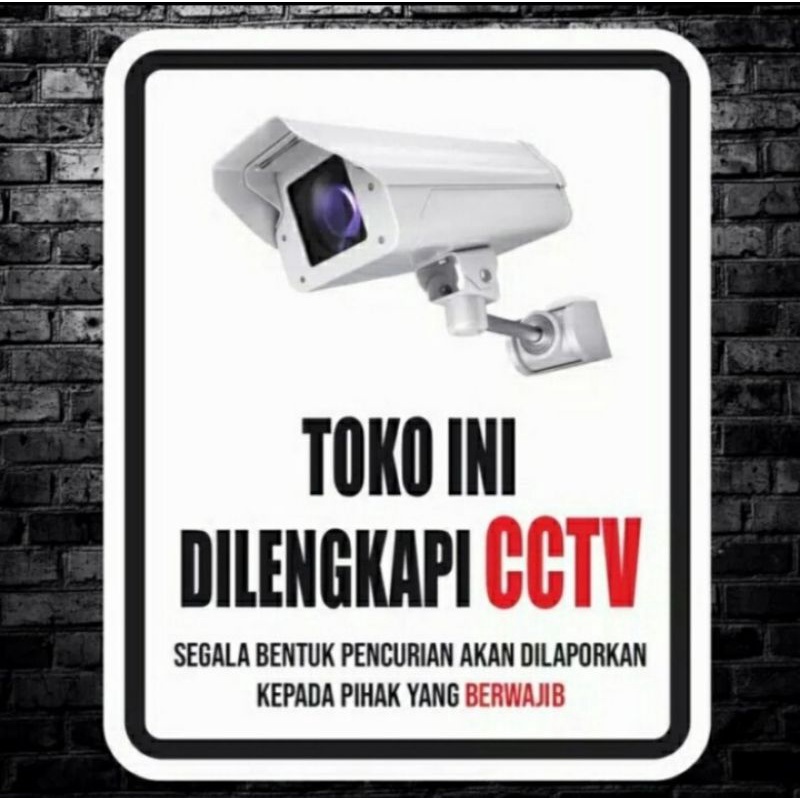 Jual stiker vinyl 10x15cm TOKO INI DILENGKAPI CCTV sign rambu k3 ...