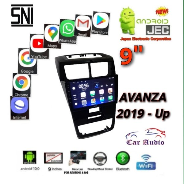 Jual New Android 9 inch AVANZA 2019 - 2020 - Up Head Unit ANDROID 9 JEC ...