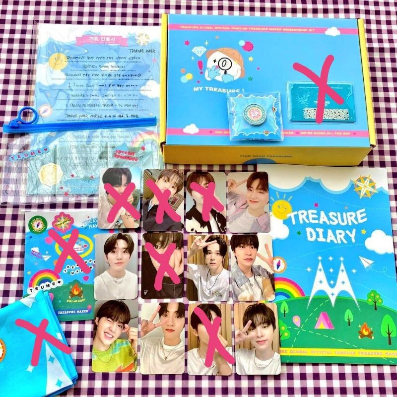 Jual membership kit / memberkit treasure (sisa diary dan serti badge ...