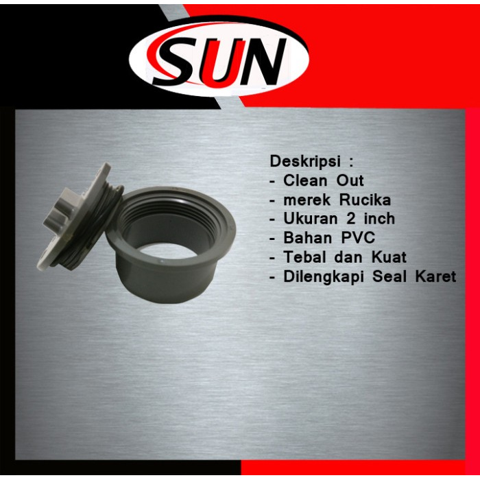 Jual Unik Tutup Pipa Clean Out 2" Inch Rucika | Tutup Pipa Septik Tank ...