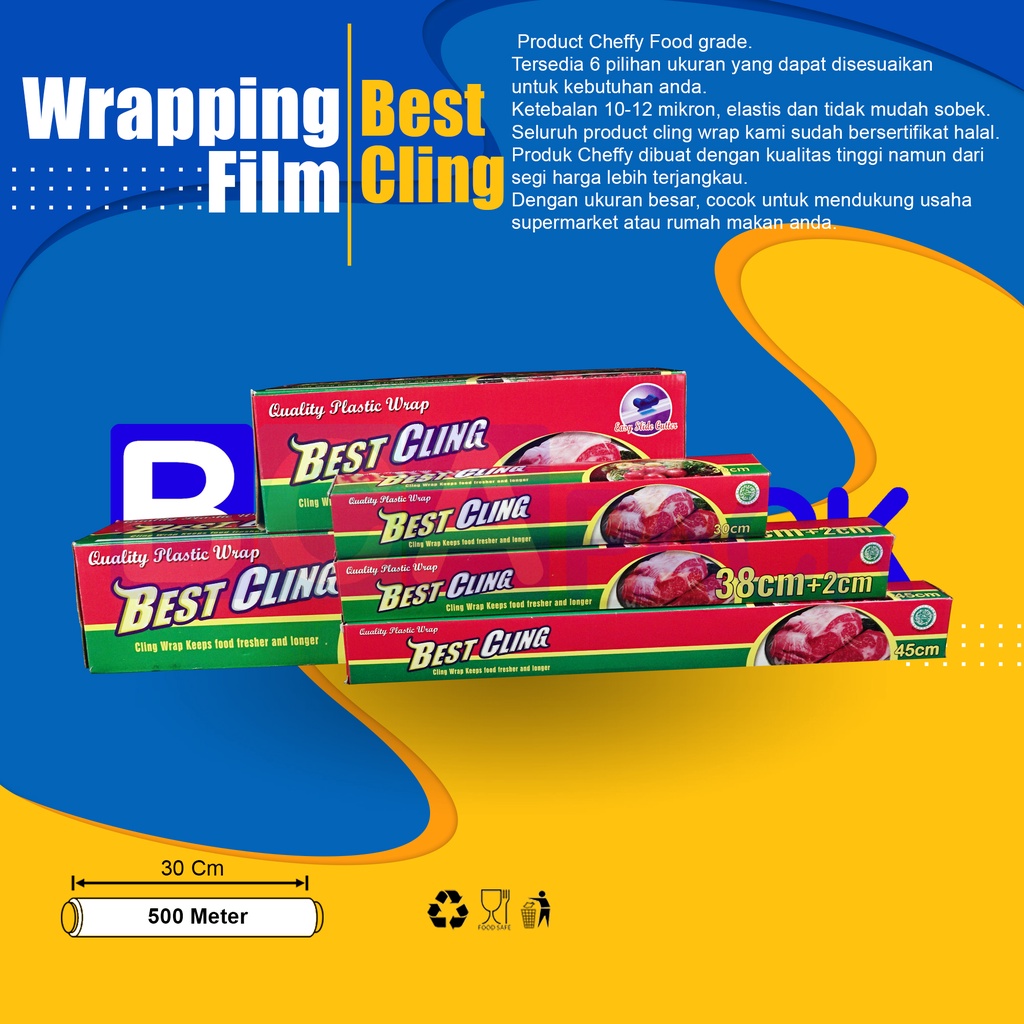 Jual BEST CLING 30 cm x 500 meter JUMBO - PLASTIK CLING WRAP. | Shopee ...
