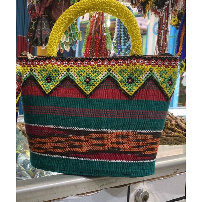 Jual tas tenun ulap doyo hiasan manik manik tas tenteng tas jinjing tas ...