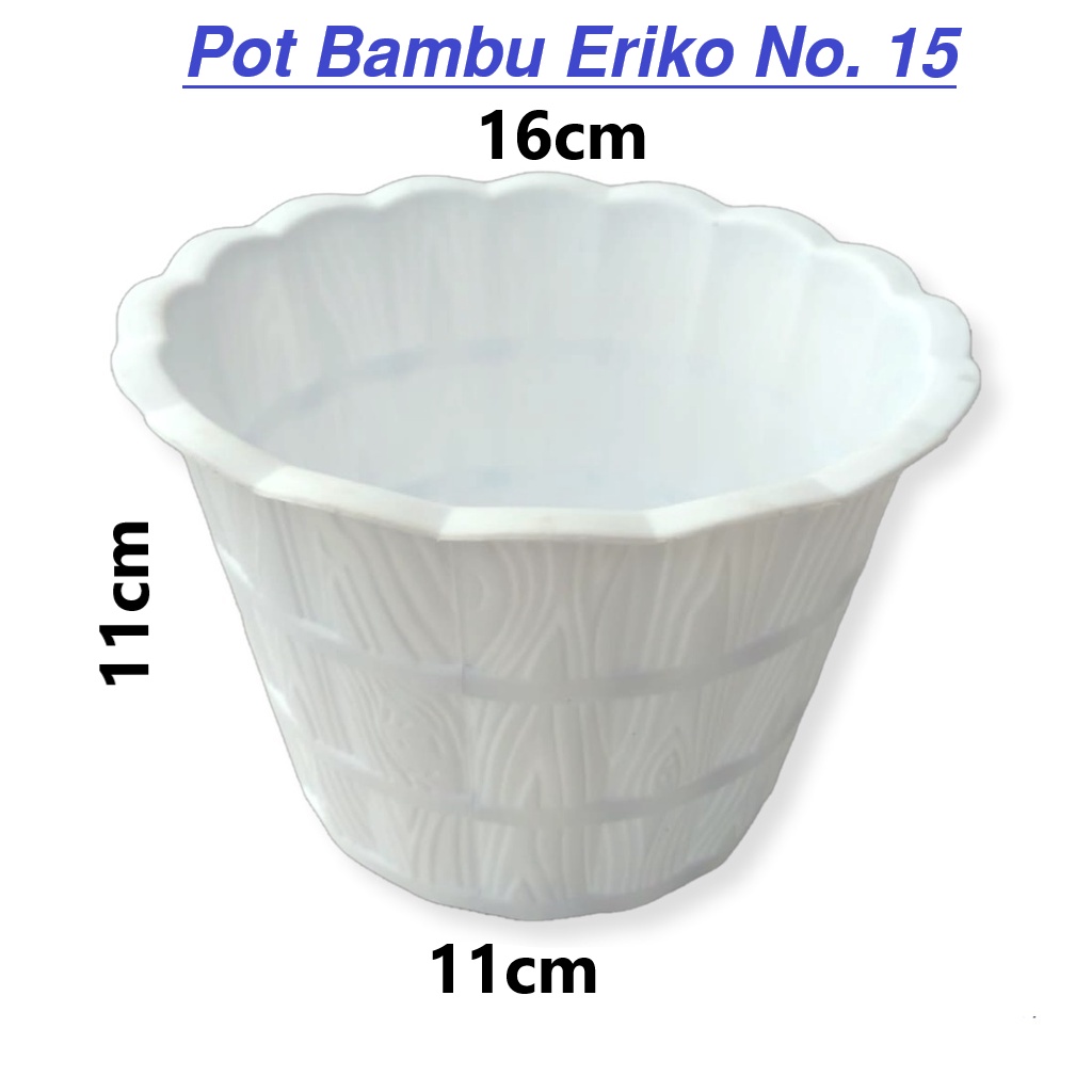 Jual Pot Bambu 15 Pot Eriko Pot Motif Kayu | Shopee Indonesia