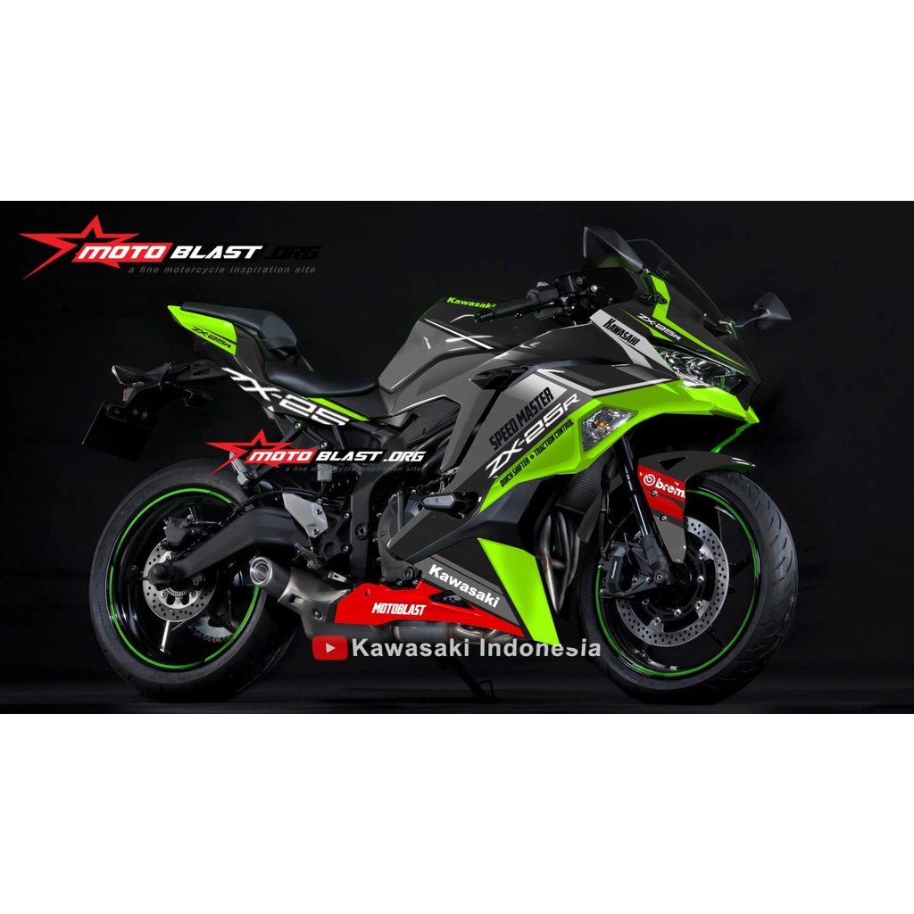 Jual Decal Sticker Motor Motoblast - Ninja ZX25R Black Sporty-Full Body ...