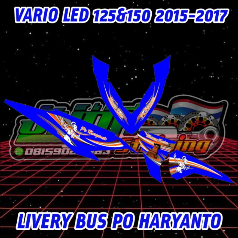 Jual STRIPING STICKER VARIO LED 125&150 2015-2017 LIVERY BUS PO ...