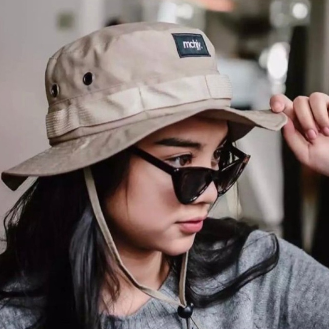 Jual Topi Gunung Camping Rimba Hat Tali Cream Outbound Hiking Hutan ...