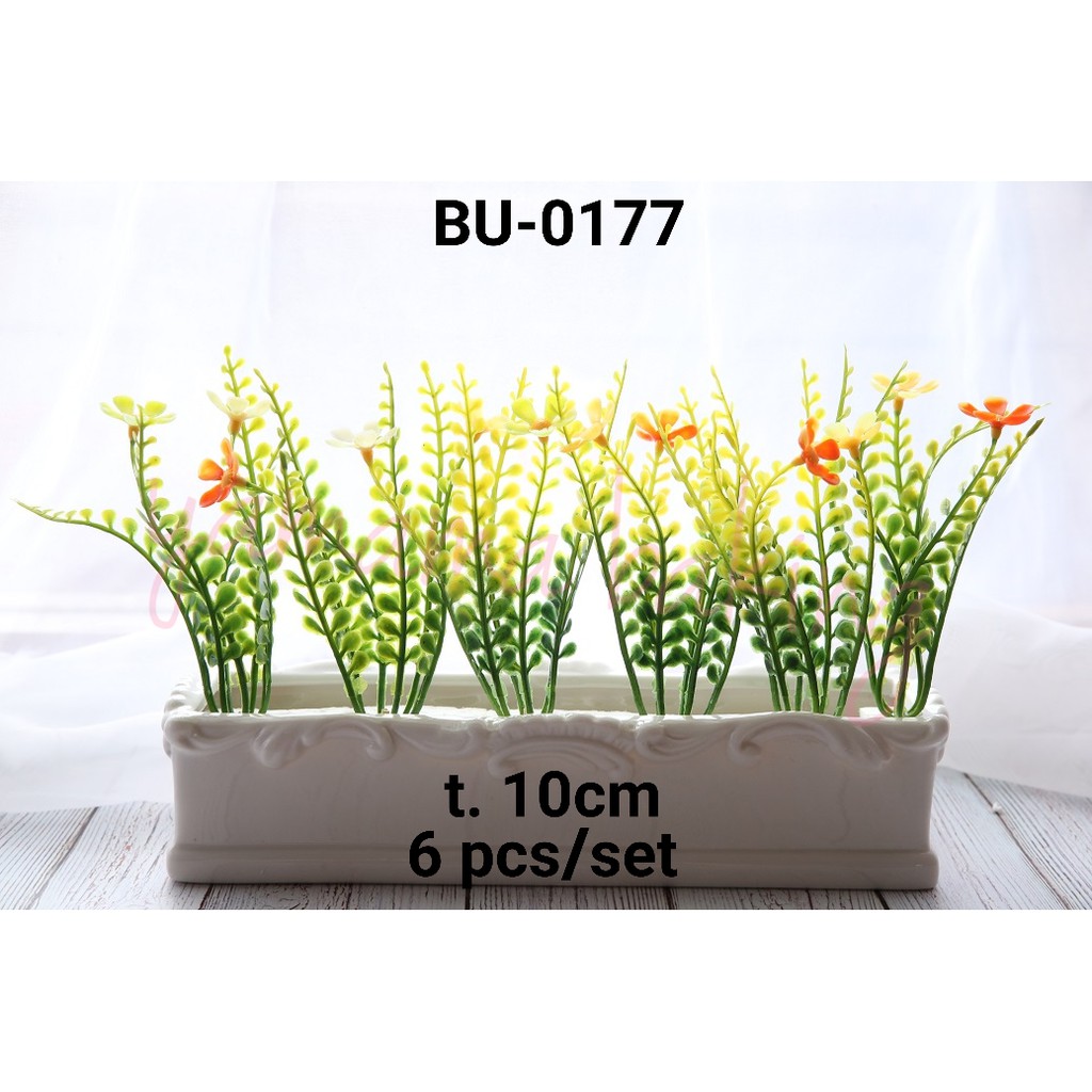 Jual BU-0177 Topper hiasan kue tart cake rumput bunga daun tanaman ...