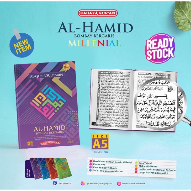 Jual Al Quran Al Hamid Bombay Bergaris Cover Milenial Ukuran A5 | Shopee Indonesia