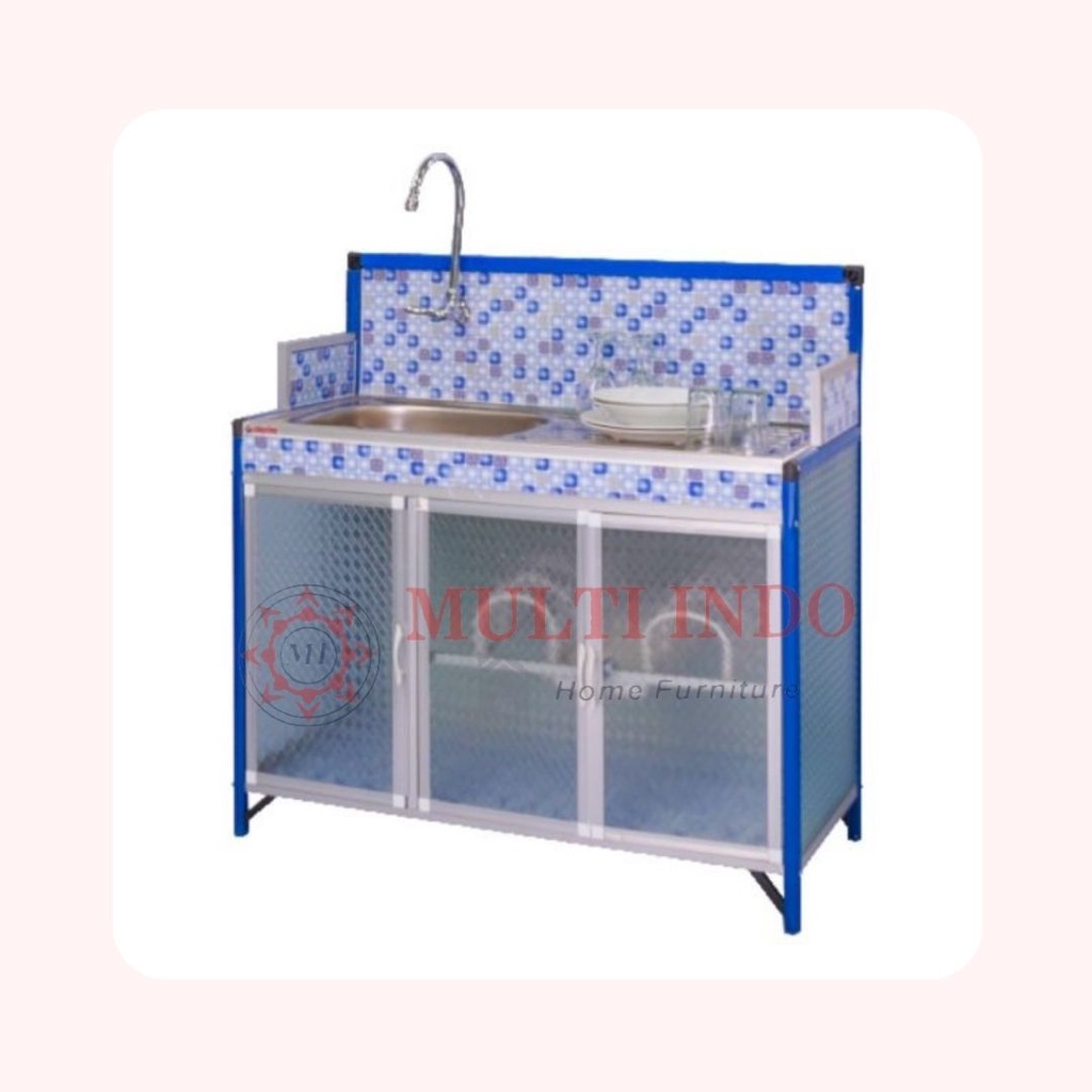 Jual Meja Washtafel / Meja Cuci Piring Aluminium Jumbo Colour 3 Pintu ...