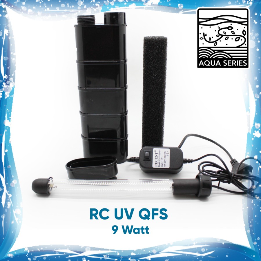 Jual UV AQUARIUM AQUASLAMPU CAPE AQUARIUM QUICK FILTER STERILIZER RECENT 9W | Shopee Indonesia