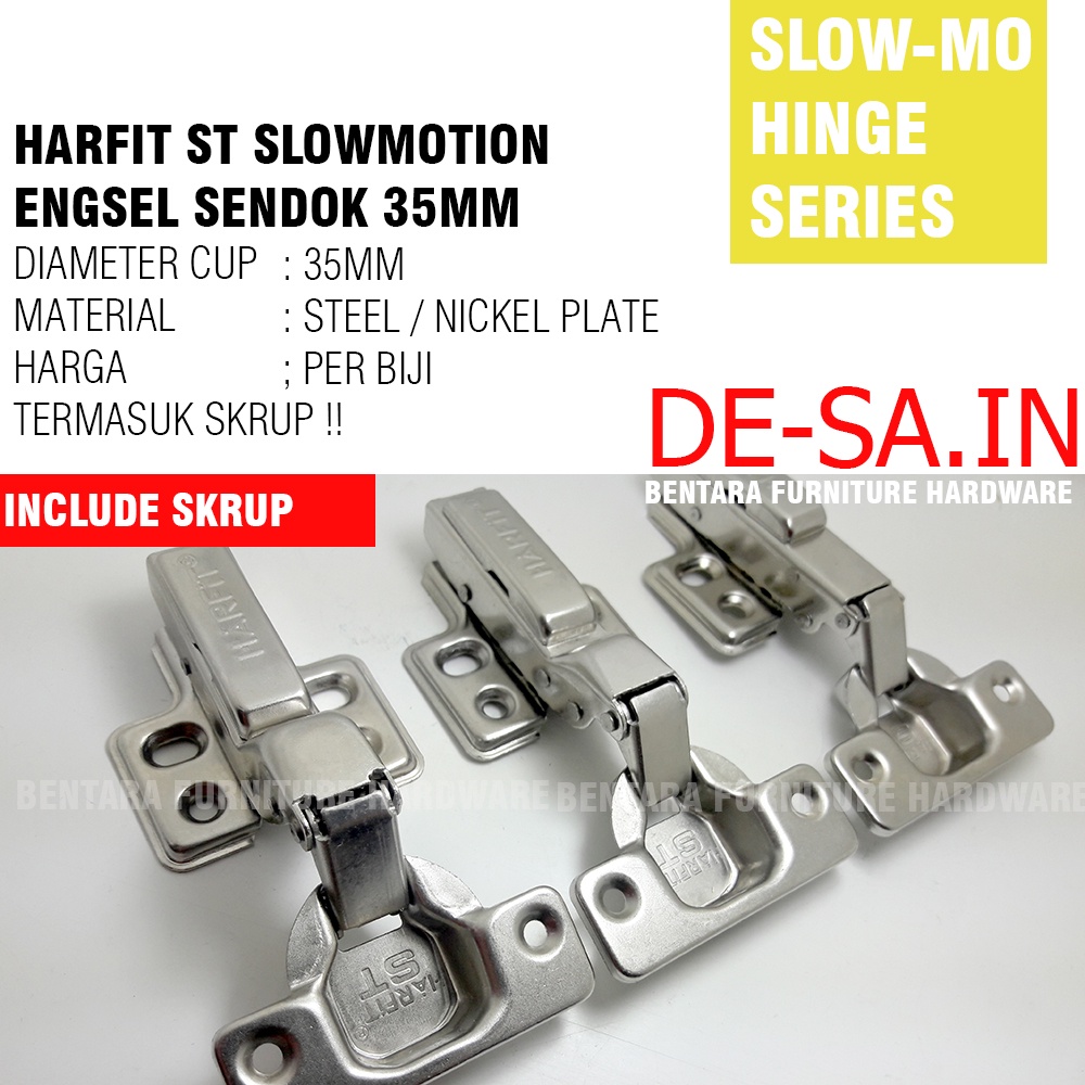 Jual HARFIT ST - 35MM ENGSEL SENDOK SLOW MOTION SOFT CLOSE LURUS ...