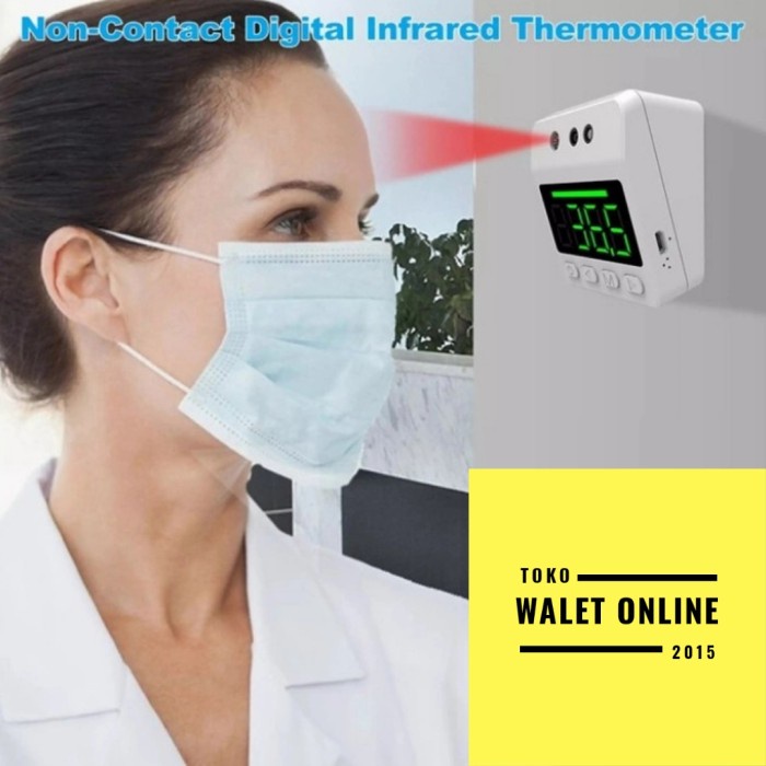 Jual WALL THERMOMETER INFRARED DIGITAL DINDING NON CONTACT K2X PORTABLE ...