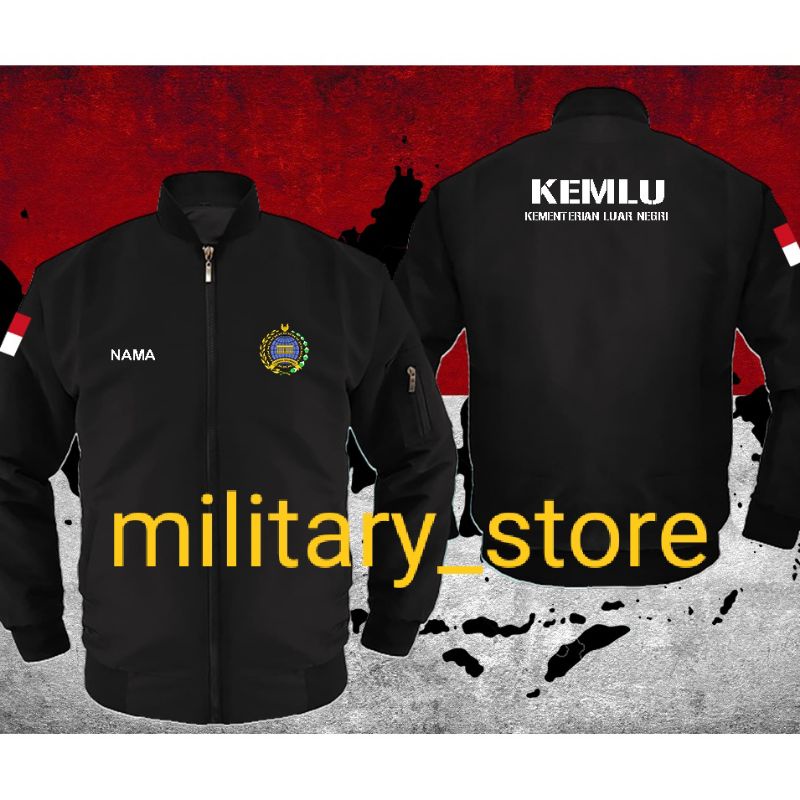 Jual JAKET BOMBER KEMLU - BAHAN TASLAN | Shopee Indonesia