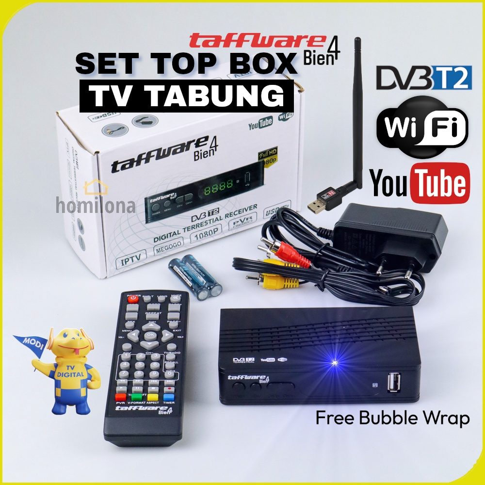 Jual STB TV DIGITAL Set Top Box TV Tabung Digital Free Kabel RCA ...