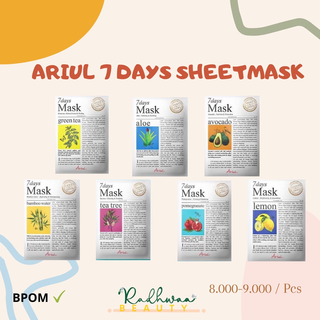 Jual ARIUL 7 DAYS SHEETMASK | Shopee Indonesia