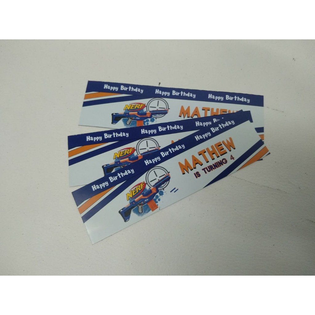 Jual Label Susu Botol Custom Karakter Nerf | Shopee Indonesia