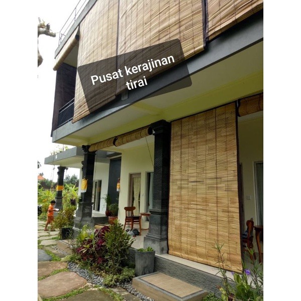 Jual krey outdoor / gorden / tirai bambu waterproof / pelindung panas ...