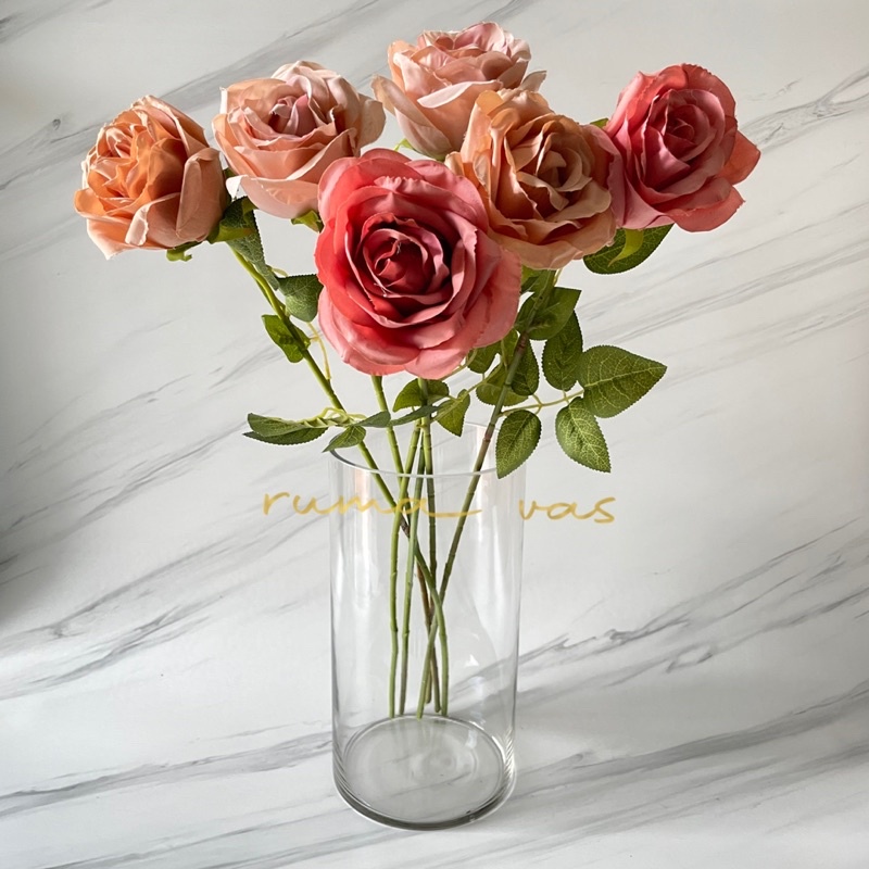 Jual Vas bunga kaca tinggi jumbo besar tinggi 30cm diameter 15cm besar ...