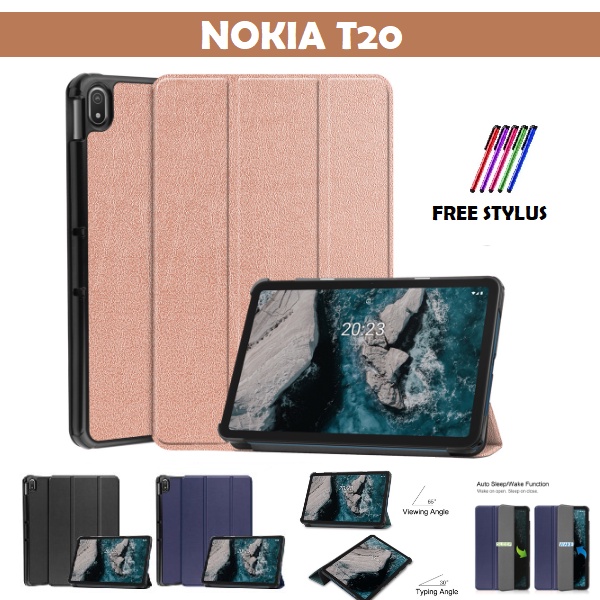 Jual NOKIA T20 FLIP CASE LEATHER FOLDING STAND BOOK COVER SARUNG CASING ...