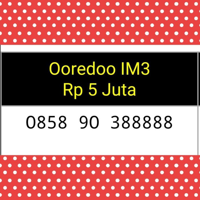 Jual no perdana cantik(0858 90 388888)im3 ooredo,panca ekor | Shopee ...