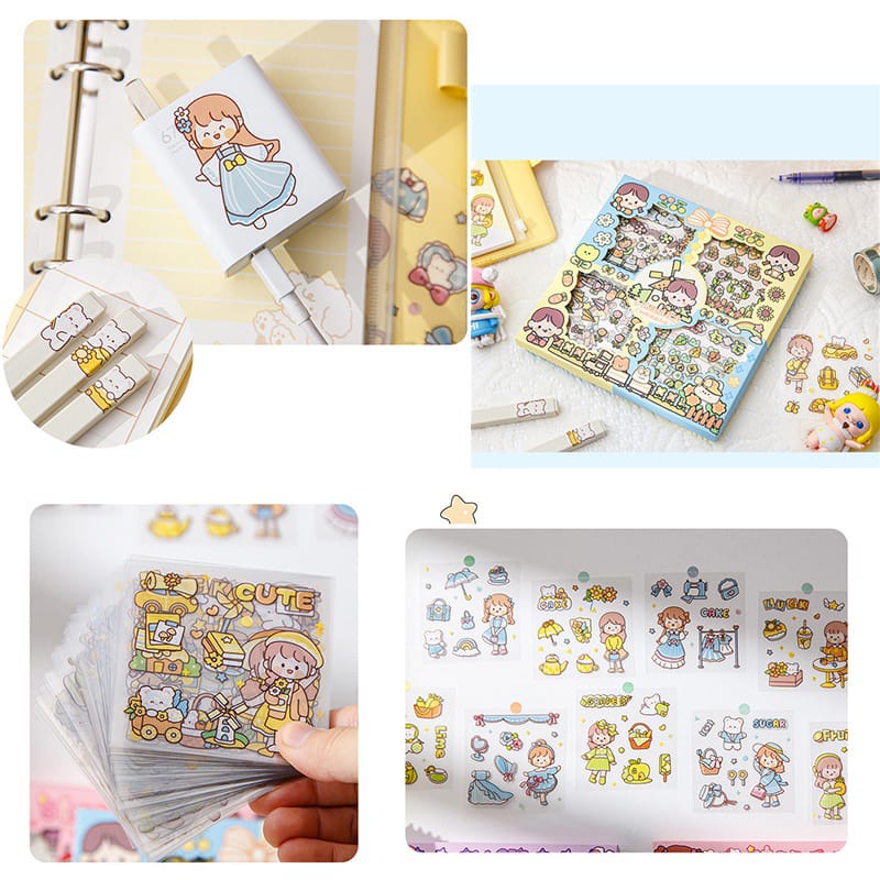 Jual (Moza) Sticker Motif Kartun Korea Lucu 2D Momo Waterproof / Botol ...