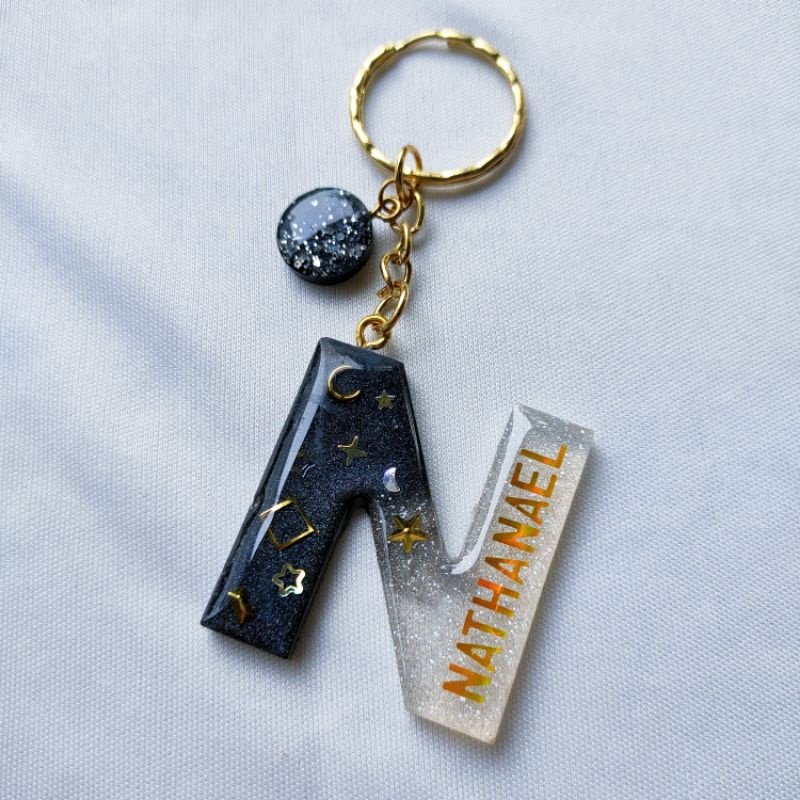 Jual CUSTOM ALPHABET KEYCHAIN/CUSTOM GANTUNGAN KUNCI NAMA / RESIN ...